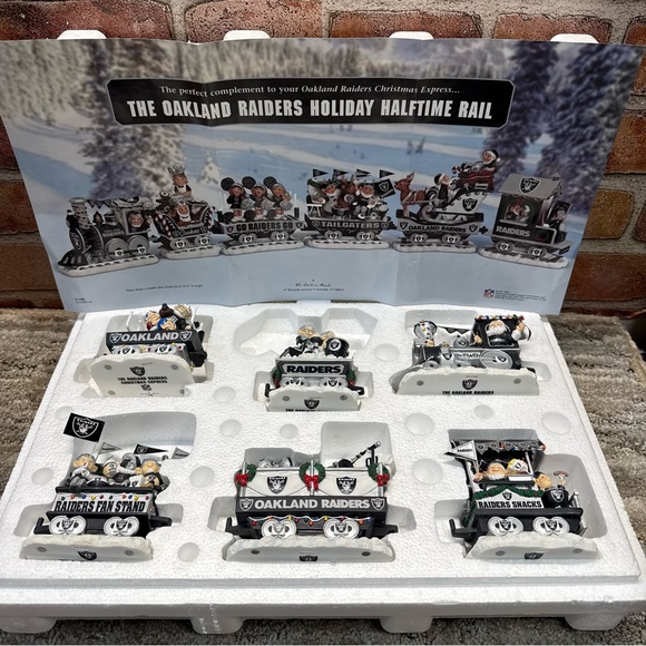 Holiday | Oakland Raiders Holiday Train Set Black And White | Poshmark